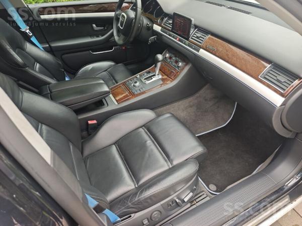 White Audi A8 2008 in Riga, with an engine capacity of 3.00 L and mileage of 0 thousand km for 8450 €, photo 9 on AUTOMOTO.COM.LV