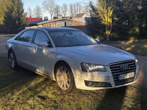 White Audi A8 2012 in Ukmerge, with an engine capacity of 4.20 L and mileage of 170 thousand km for 7300 €, photo 3 on AUTOMOTO.COM.LV