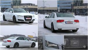 White Audi A8 2013 in Vilnius, with an engine capacity of 4.00 L and mileage of 164 thousand km for 13990 €, photo 6 on AUTOMOTO.COM.LV