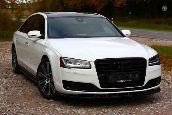 White Audi A8 2015 in Kretinga, with an engine capacity of 3.00 L and mileage of 168 thousand km for 21500 €, photo 4 on AUTOMOTO.COM.LV