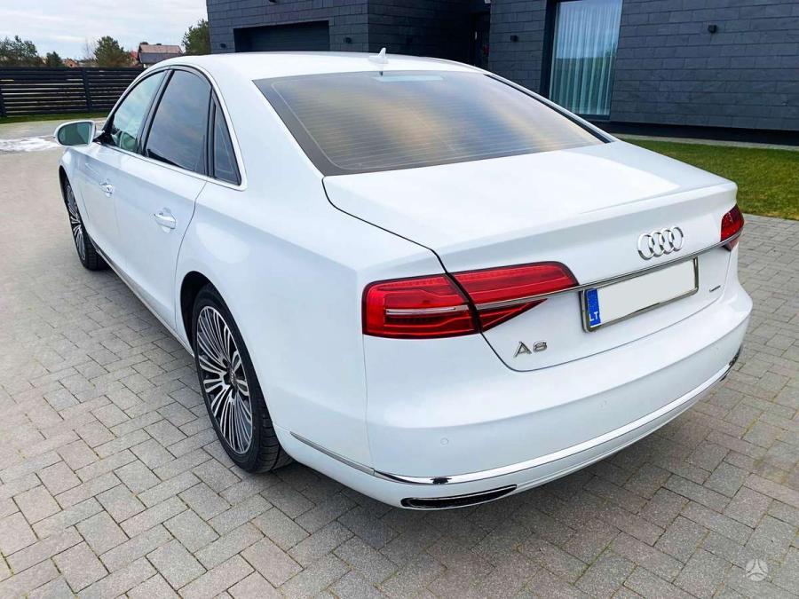 Balts Audi A8 2015 Mažeikiai, ar dzinēja tilpumu 3.99 L un nobraukumu 195 tūkst. km par 14800 €, foto 7 vietnē AUTOMOTO.COM.LV