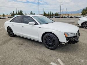White Audi A8 2015 in Vilnius, with an engine capacity of 3.00 L and mileage of 176 thousand km for 7550 €, photo 6 on AUTOMOTO.COM.LV