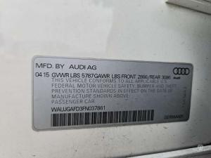 White Audi A8 2015 in Vilnius, with an engine capacity of 3.00 L and mileage of 176 thousand km for 7550 €, photo 13 on AUTOMOTO.COM.LV