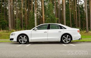 White Audi A8 2016 in Riga, with an engine capacity of 3.00 L and mileage of 189 thousand km for 22590 €, photo 4 on AUTOMOTO.COM.LV