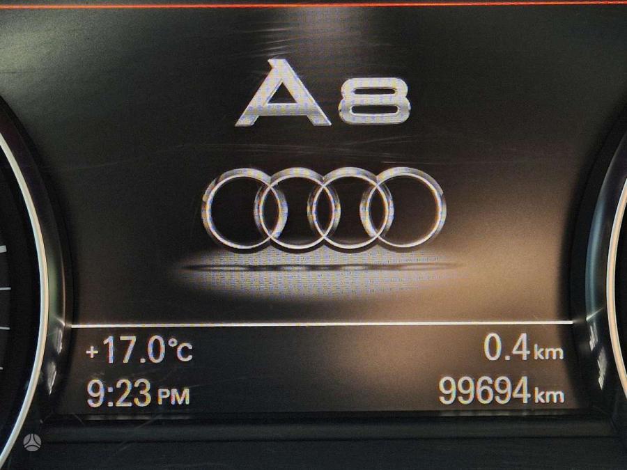 Balts Audi A8 2017 Viļņa, ar dzinēja tilpumu 3.00 L un nobraukumu 100 tūkst. km par 17400 €, foto 8 vietnē AUTOMOTO.COM.LV