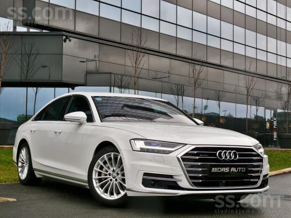 White Audi A8 2018 in Riga, with an engine capacity of 3.00 L and mileage of 83 thousand km for 45555 €, photo 4 on AUTOMOTO.COM.LV