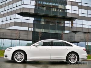 White Audi A8 2018 in Riga, with an engine capacity of 3.00 L and mileage of 83 thousand km for 45555 €, photo 4 on AUTOMOTO.COM.LV