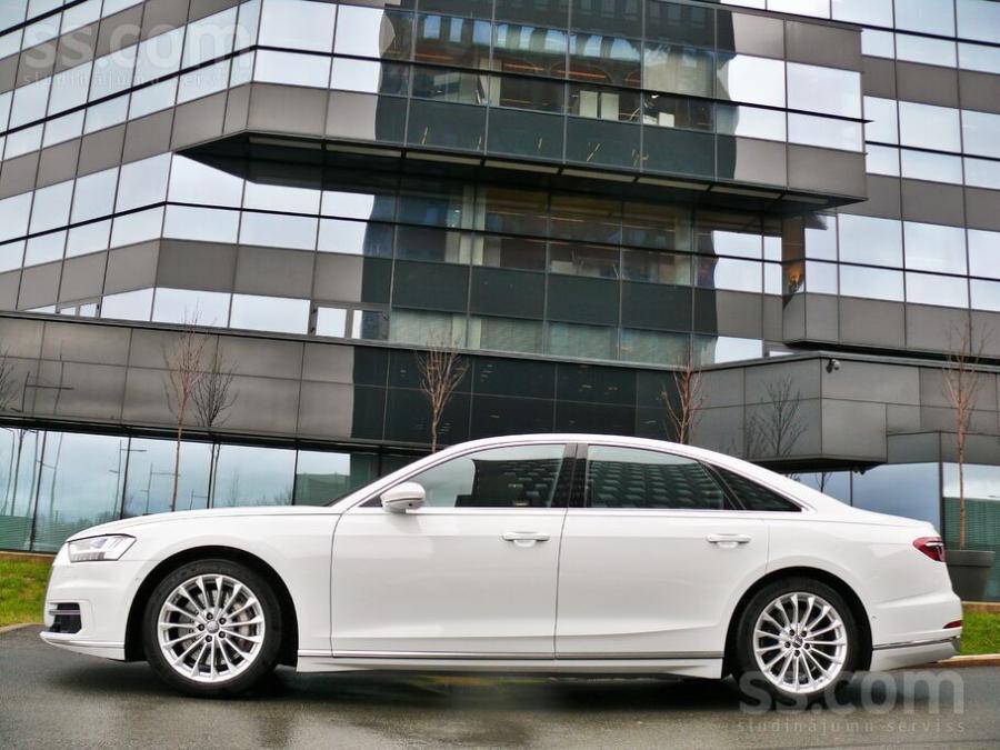 White Audi A8 2018 in Riga, with an engine capacity of 3.00 L and mileage of 83 thousand km for 45555 €, photo 4 on AUTOMOTO.COM.LV