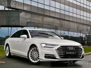 White Audi A8 2018 in Riga, with an engine capacity of 3.00 L and mileage of 83 thousand km for 45555 €, photo 5 on AUTOMOTO.COM.LV