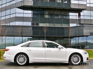 White Audi A8 2018 in Riga, with an engine capacity of 3.00 L and mileage of 83 thousand km for 45555 €, photo 7 on AUTOMOTO.COM.LV