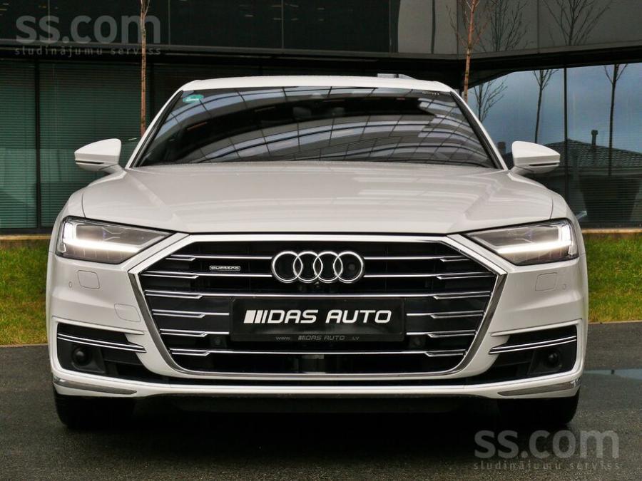 White Audi A8 2018 in Riga, with an engine capacity of 3.00 L and mileage of 83 thousand km for 45555 €, photo 8 on AUTOMOTO.COM.LV