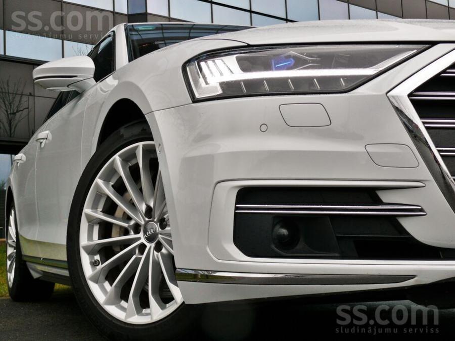 White Audi A8 2018 in Riga, with an engine capacity of 3.00 L and mileage of 83 thousand km for 45555 €, photo 10 on AUTOMOTO.COM.LV
