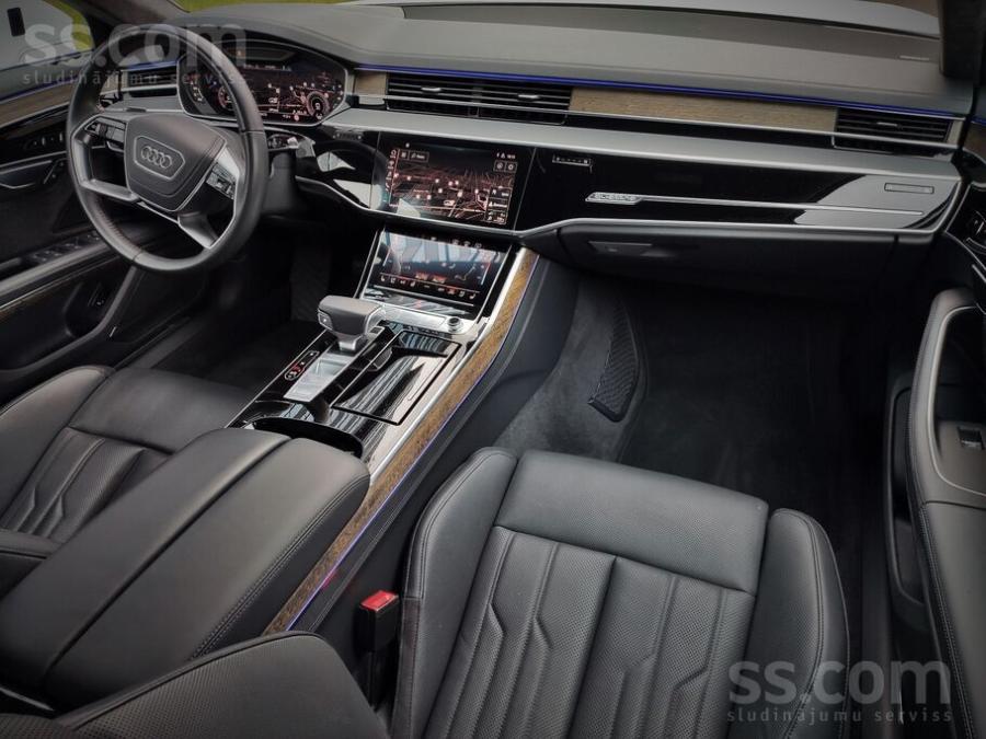 White Audi A8 2018 in Riga, with an engine capacity of 3.00 L and mileage of 83 thousand km for 45555 €, photo 13 on AUTOMOTO.COM.LV