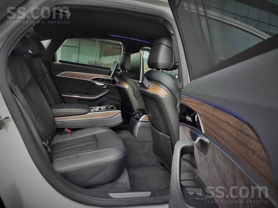 White Audi A8 2018 in Riga, with an engine capacity of 3.00 L and mileage of 83 thousand km for 45555 €, photo 18 on AUTOMOTO.COM.LV
