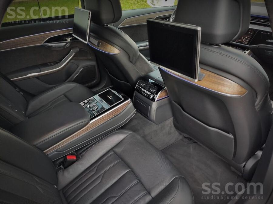 White Audi A8 2018 in Riga, with an engine capacity of 3.00 L and mileage of 83 thousand km for 45555 €, photo 19 on AUTOMOTO.COM.LV