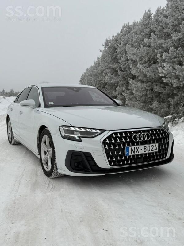 Balts Audi A8 2024 Liepāja, ar dzinēja tilpumu 3.00 L un nobraukumu 52 tūkst. km par 70000 €, foto 2 vietnē AUTOMOTO.COM.LV
