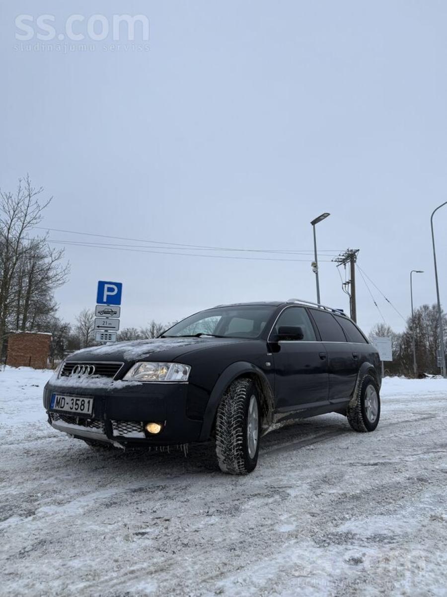 Melns Audi Allroad 2003 Jēkabpils, ar dzinēja tilpumu 2.50 L un nobraukumu 263 tūkst. km par 2850 €, foto 1 vietnē AUTOMOTO.COM.LV