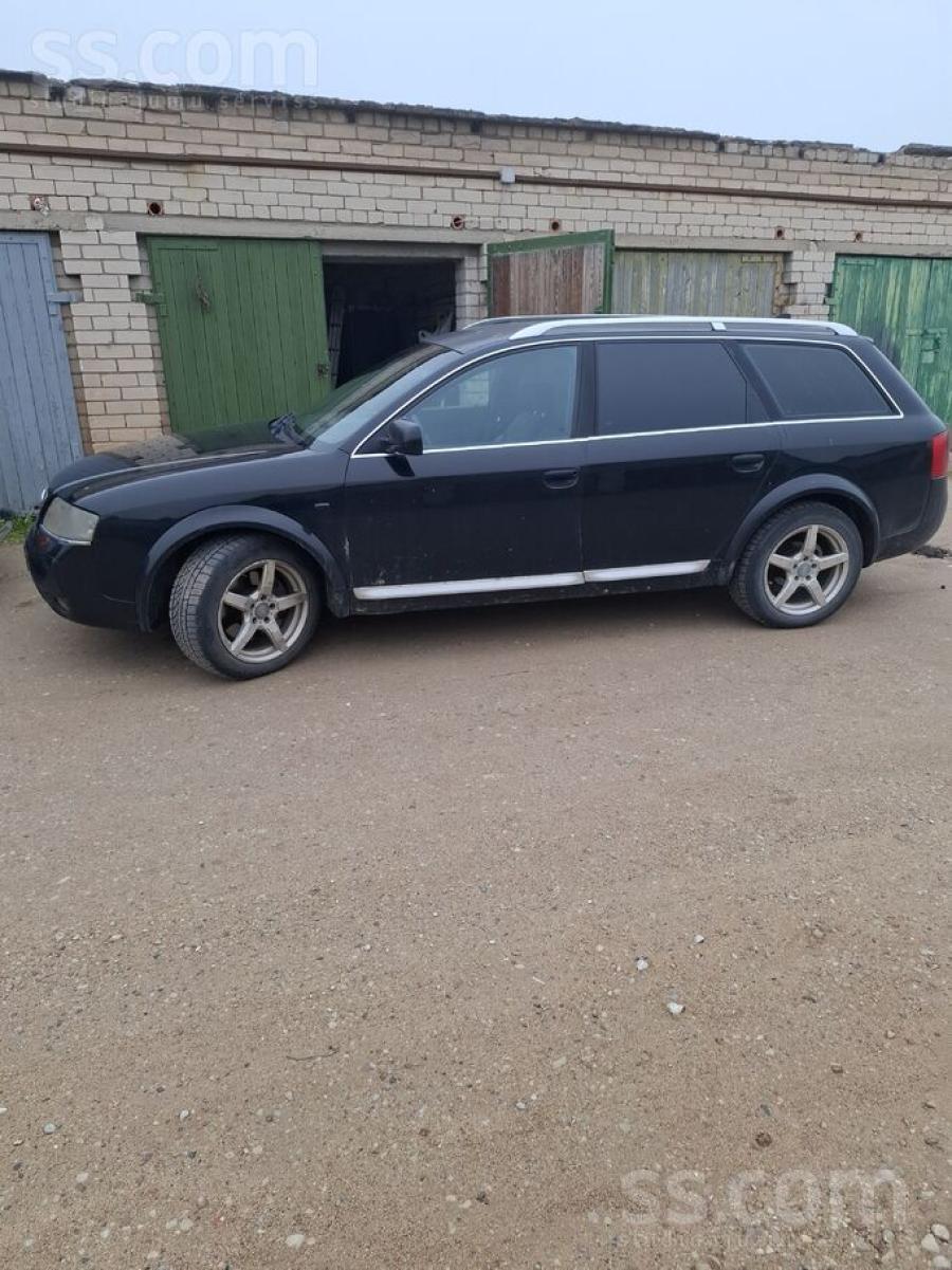 Black Audi Allroad 2003 in Tukums, with an engine capacity of 2.50 L and mileage of 412 thousand km for 800 €, photo 1 on AUTOMOTO.COM.LV