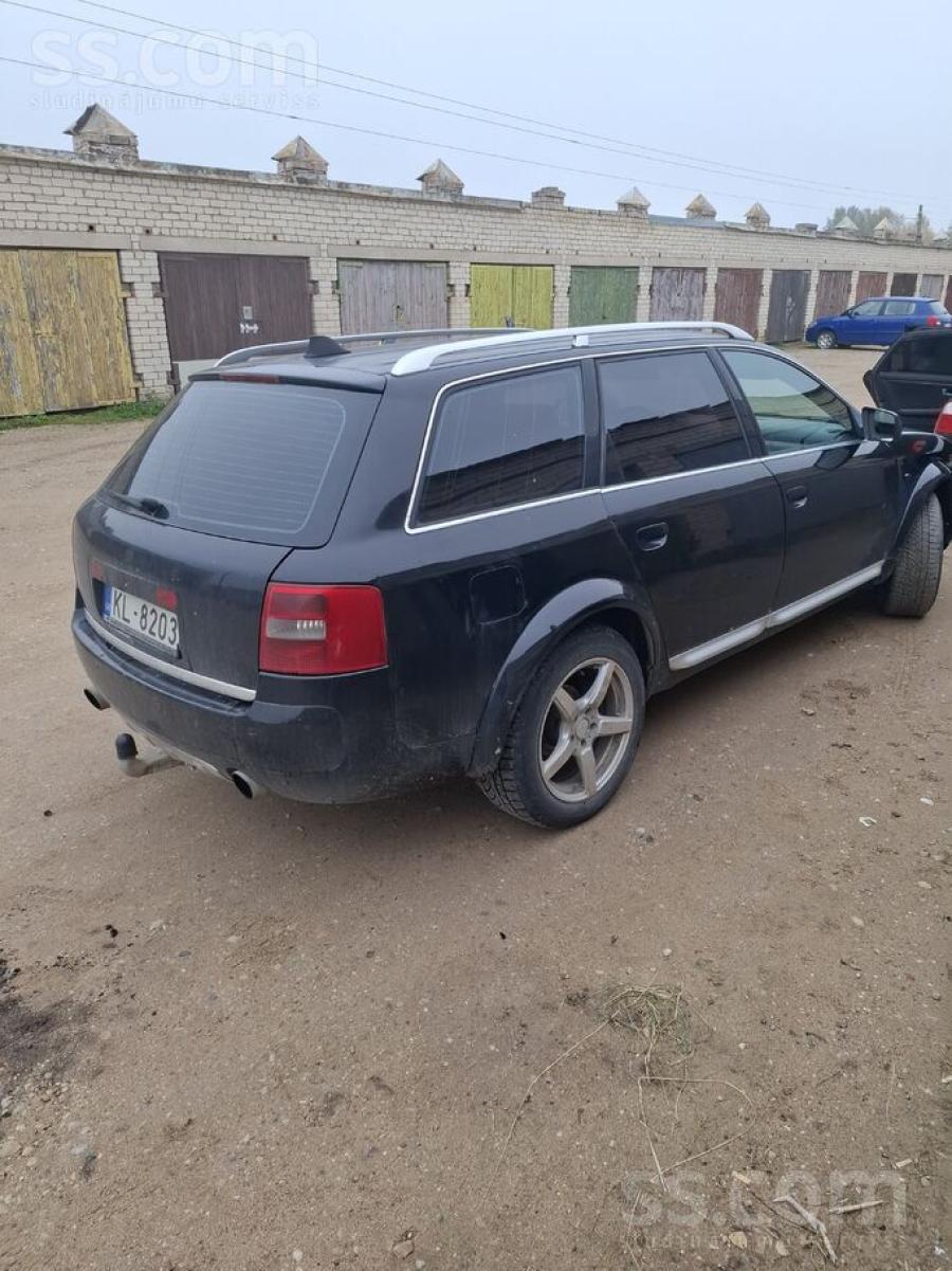 Black Audi Allroad 2003 in Tukums, with an engine capacity of 2.50 L and mileage of 412 thousand km for 800 €, photo 5 on AUTOMOTO.COM.LV