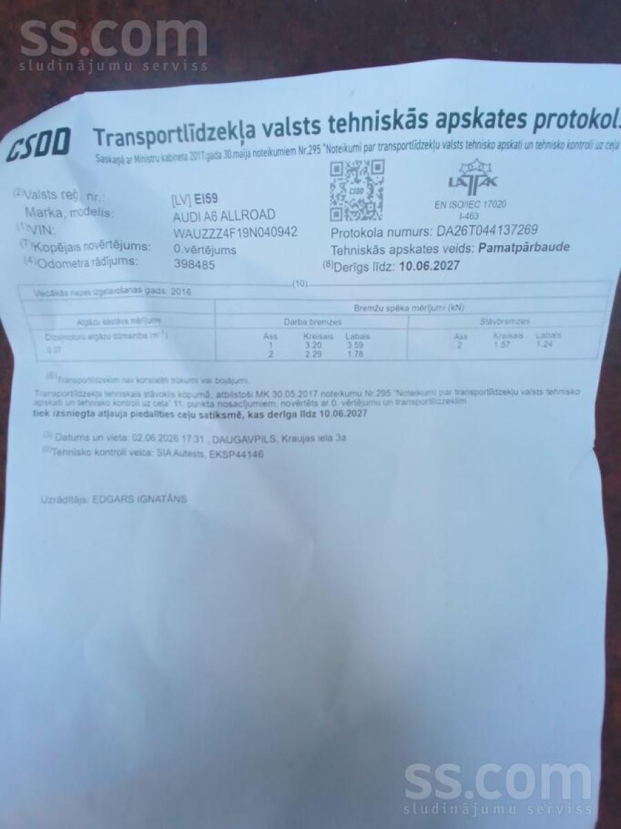 Черный Ауди Олроуд 2009 в Даугавпилс, объемом двигателя 3.00 л и пробегом 0 тыс. км за 4700 €, фото 10 на AUTOMOTO.COM.LV