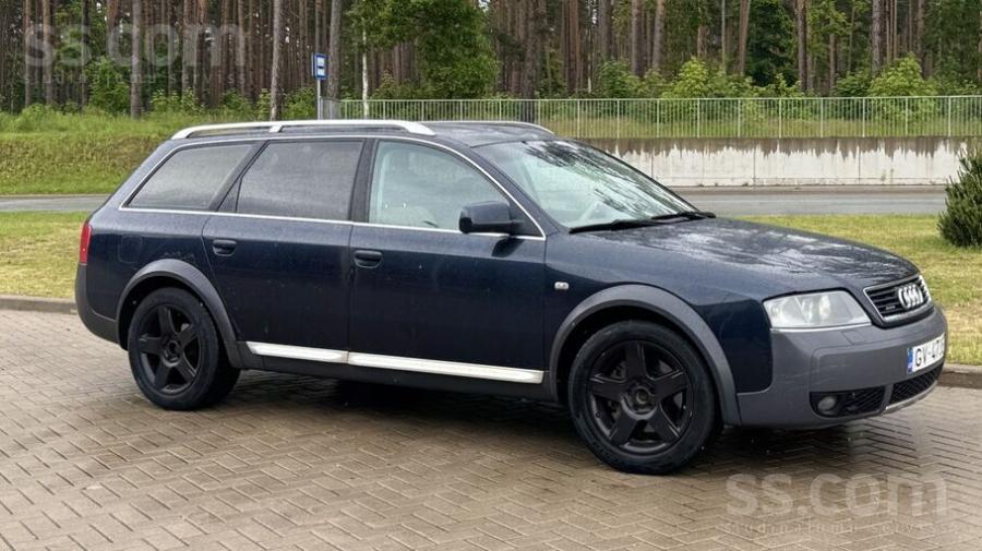 Blue Audi Allroad 2004 in Riga, with an engine capacity of 2.50 L and mileage of 389 thousand km for 1650 €, photo 1 on AUTOMOTO.COM.LV