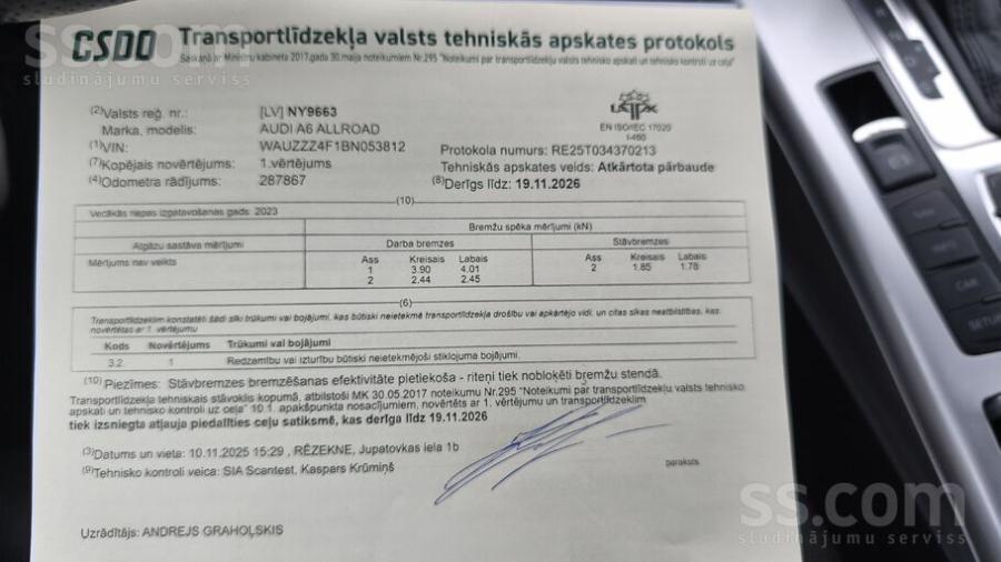 Brūns Audi Allroad 2011 Rēzekne, ar dzinēja tilpumu 3.00 L un nobraukumu 287 tūkst. km par 7100 €, foto 19 vietnē AUTOMOTO.COM.LV