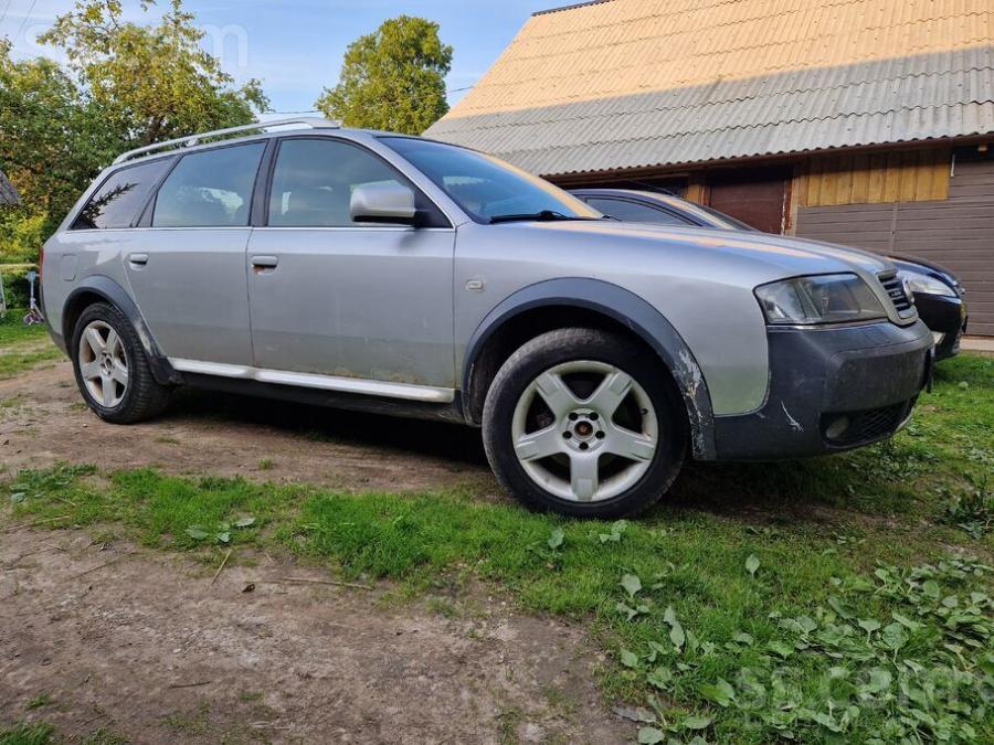 Pelēks Audi Allroad 2001 Alūksne, ar dzinēja tilpumu 2.50 L un nobraukumu 450 tūkst. km par 2000 €, foto 2 vietnē AUTOMOTO.COM.LV