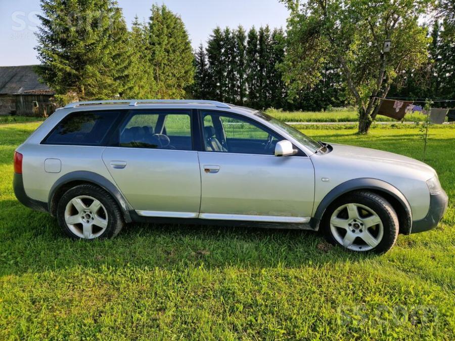 Pelēks Audi Allroad 2001 Alūksne, ar dzinēja tilpumu 2.50 L un nobraukumu 450 tūkst. km par 2000 €, foto 10 vietnē AUTOMOTO.COM.LV