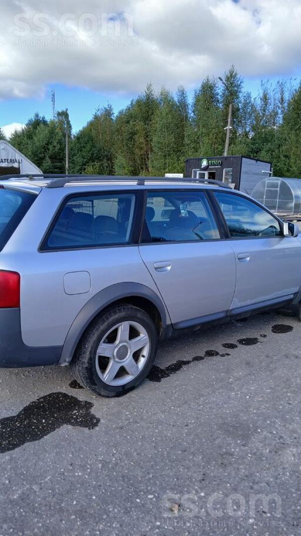 Grey Audi Allroad 2001 in Jelgava, with an engine capacity of 2.50 L and mileage of 300 thousand km for 1550 €, photo 4 on AUTOMOTO.COM.LV