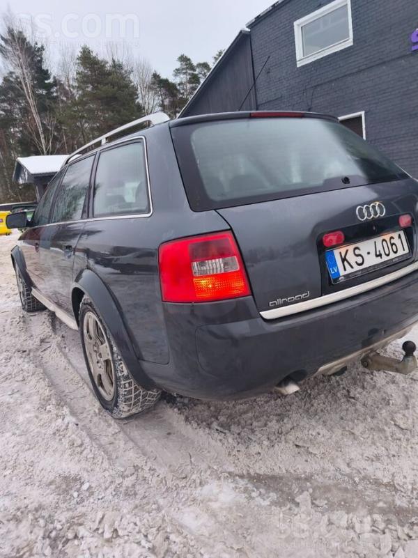 Grey Audi Allroad 2002 in Jelgava, with an engine capacity of 2.50 L and mileage of 303 thousand km for 1700 €, photo 1 on AUTOMOTO.COM.LV