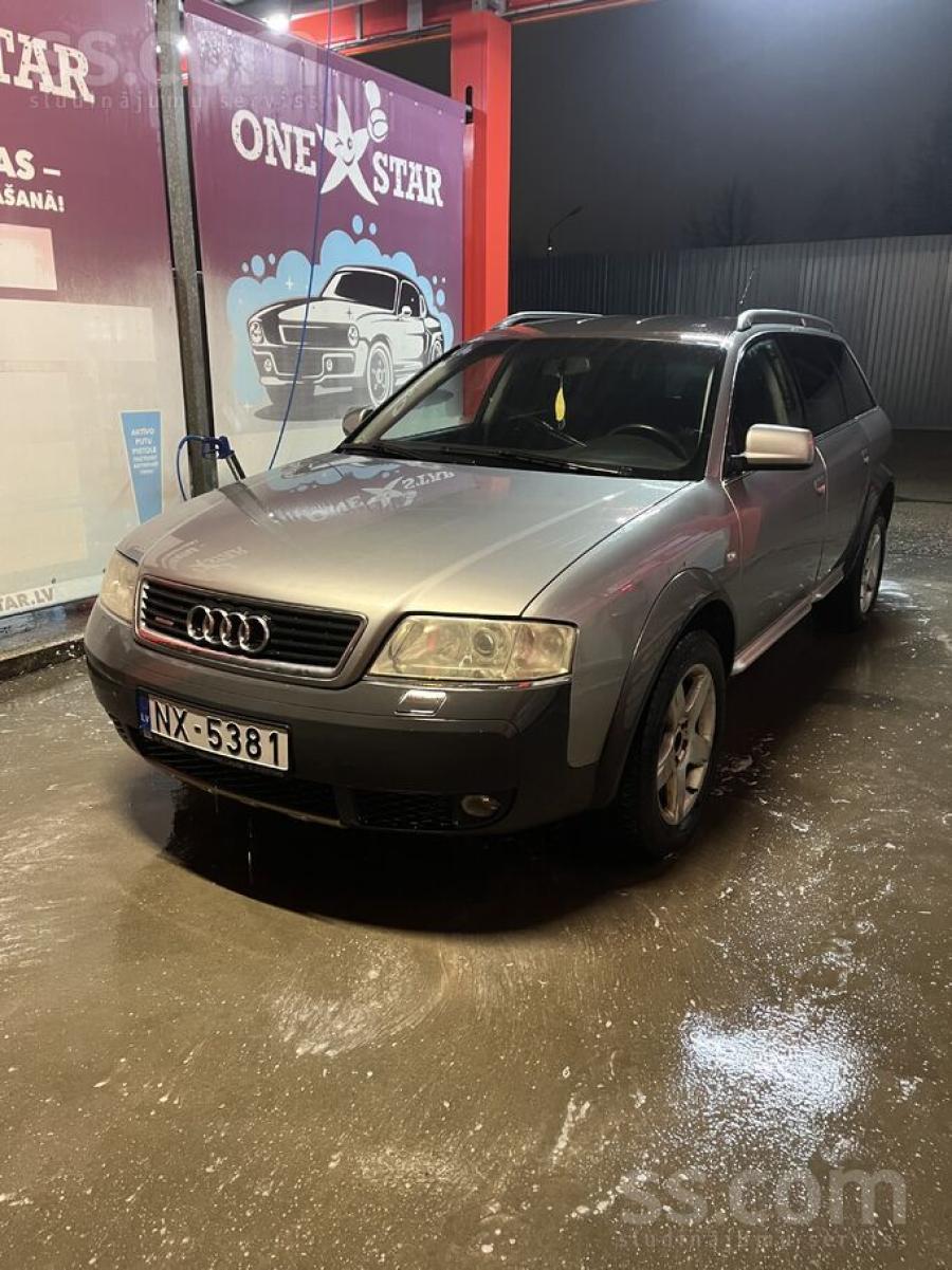 Grey Audi Allroad 2004 in Daugavpils, with an engine capacity of 2.50 L and mileage of 495 thousand km for 1600 €, photo 1 on AUTOMOTO.COM.LV