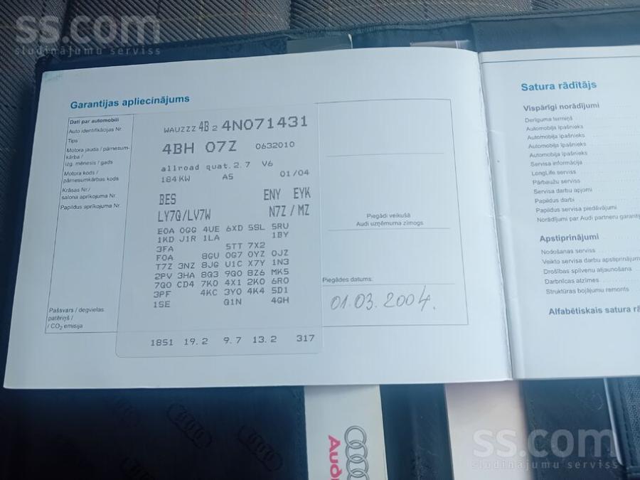 Серый Ауди Олроуд 2004 в Лиепая, объемом двигателя 2.70 л и пробегом 230 тыс. км за 2450 €, фото 14 на AUTOMOTO.COM.LV