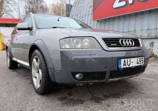 Grey Audi Allroad 2004 in Riga, with an engine capacity of 2.50 L and mileage of 298 thousand km for 3500 €, photo 4 on AUTOMOTO.COM.LV