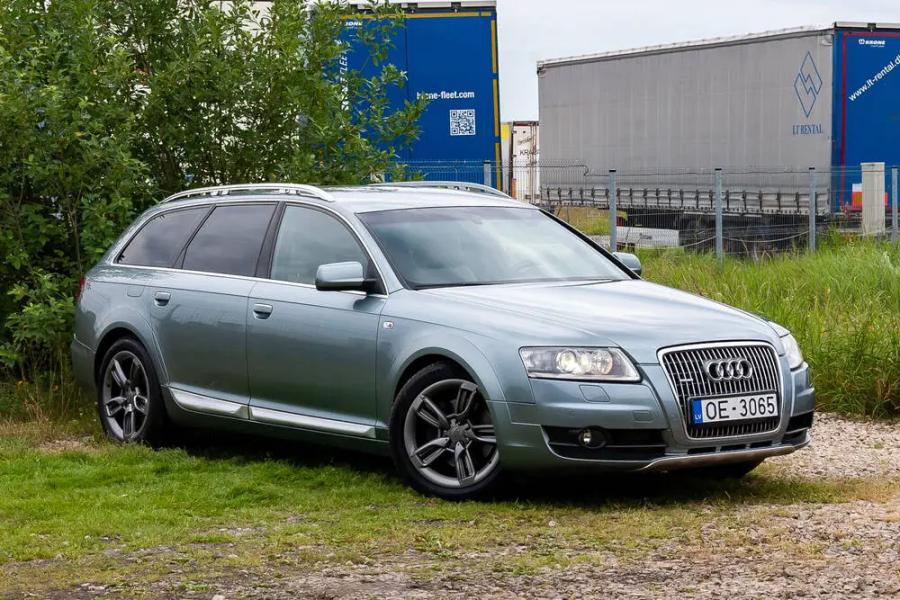 Grey Audi Allroad 2007 in Riga, with an engine capacity of 2.70 L and mileage of 387 thousand km for 5495 €, photo 1 on AUTOMOTO.COM.LV