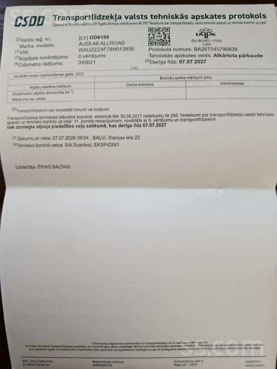 Серый Ауди Олроуд 2007 в Балви, объемом двигателя 3.00 л и пробегом 345 тыс. км за 5000 €, фото 14 на AUTOMOTO.COM.LV