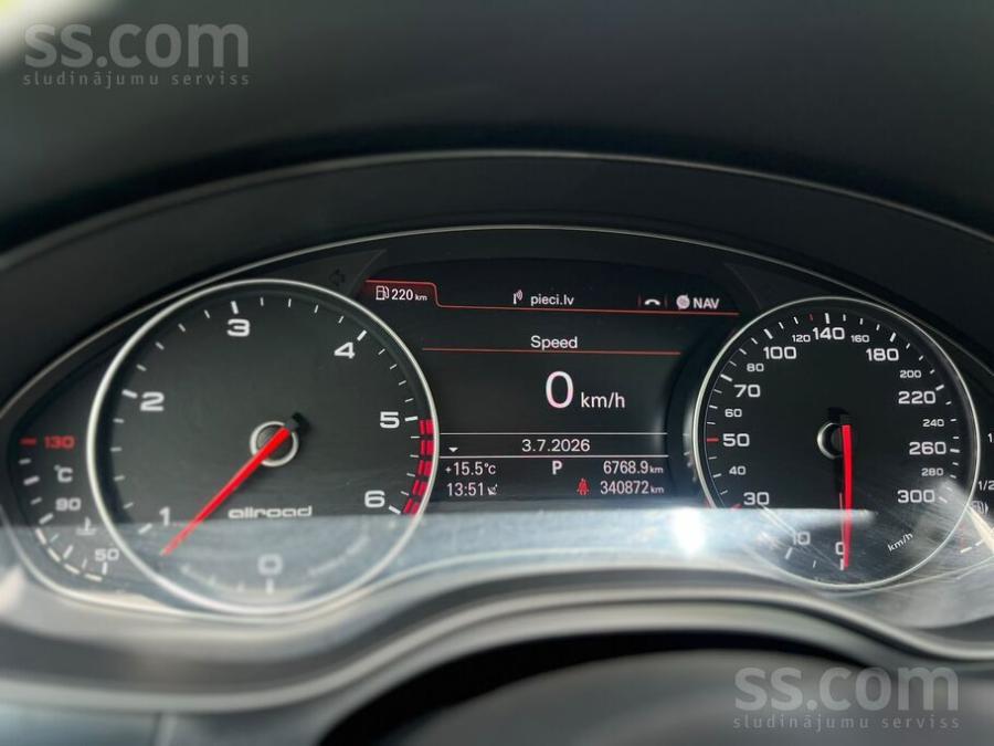 Grey Audi Allroad 2012 in Kuldiga, with an engine capacity of 3.00 L and mileage of 341 thousand km for 10590 €, photo 17 on AUTOMOTO.COM.LV