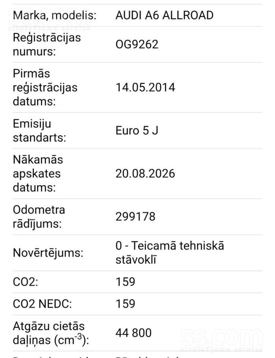 Grey Audi Allroad 2014 in Riga, with an engine capacity of 3.00 L and mileage of 0 thousand km for 11990 €, photo 35 on AUTOMOTO.COM.LV