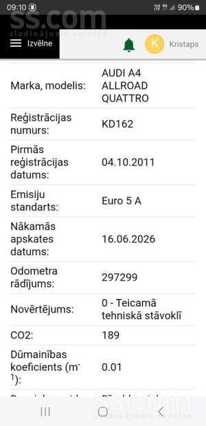 Audi Allroad 2011 in Ventspils, with an engine capacity of 3.00 L and mileage of 308 thousand km for 10750 €, photo 22 on AUTOMOTO.COM.LV