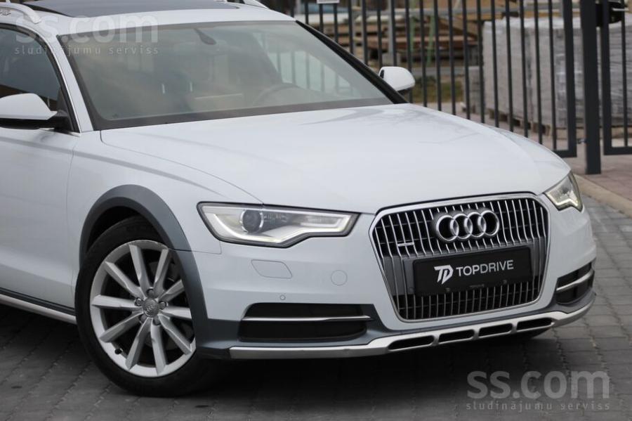 White Audi Allroad 2013 in Jelgava, with an engine capacity of 3.00 L and mileage of 285 thousand km for 12500 €, photo 3 on AUTOMOTO.COM.LV