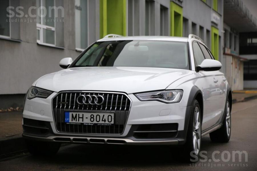 White Audi Allroad 2015 in Riga, with an engine capacity of 3.00 L and mileage of 0 thousand km for 10995 €, photo 1 on AUTOMOTO.COM.LV