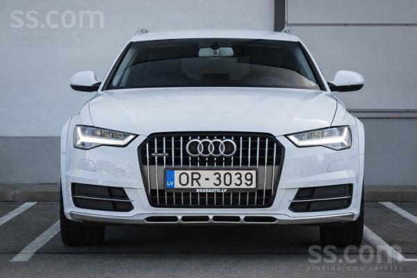 White Audi Allroad 2016 in Riga, with an engine capacity of 3.00 L and mileage of 216 thousand km for 16990 €, photo 2 on AUTOMOTO.COM.LV
