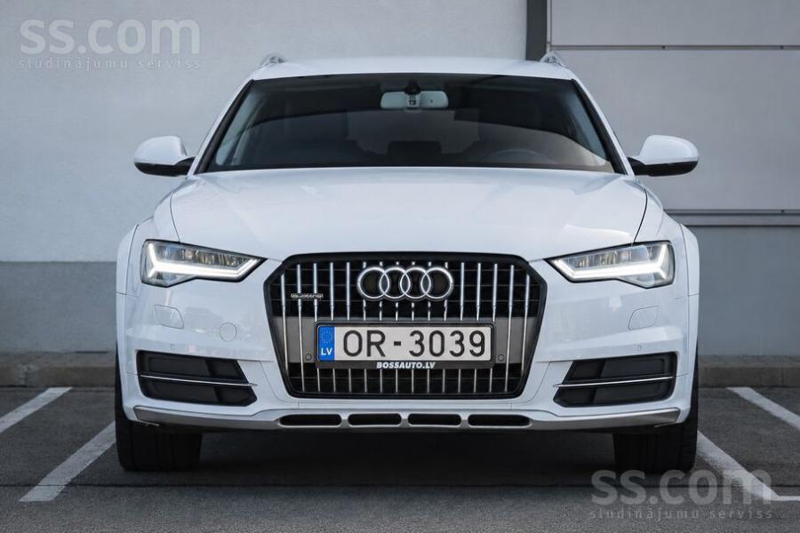 White Audi Allroad 2016 in Riga, with an engine capacity of 3.00 L and mileage of 216 thousand km for 16990 €, photo 3 on AUTOMOTO.COM.LV