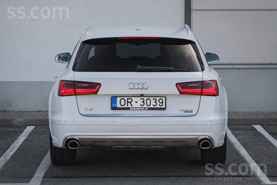 White Audi Allroad 2016 in Riga, with an engine capacity of 3.00 L and mileage of 216 thousand km for 16990 €, photo 6 on AUTOMOTO.COM.LV