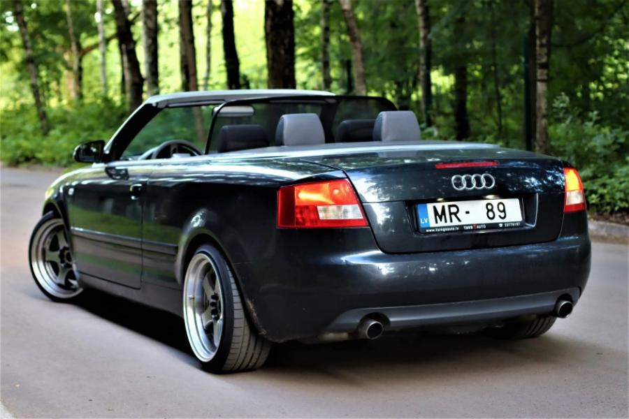 Black Audi Cabriolet 2002 in Riga, with an engine capacity of 2.40 L and mileage of 91 thousand km for 5490 €, photo 6 on AUTOMOTO.COM.LV