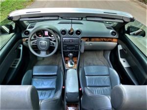 Black Audi Cabriolet 2002 in Riga, with an engine capacity of 2.40 L and mileage of 91 thousand km for 5490 €, photo 18 on AUTOMOTO.COM.LV
