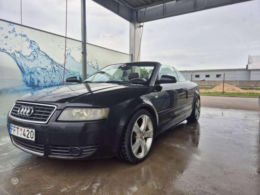 Black Audi Cabriolet 2002 in Prienai, with an engine capacity of 2.50 L and mileage of 418 thousand km for 2000 €, photo 6 on AUTOMOTO.COM.LV