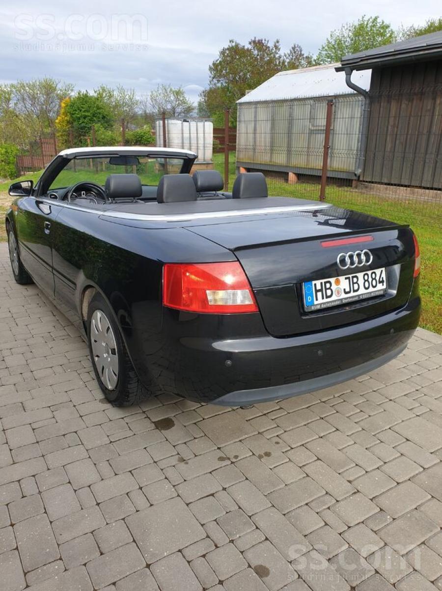Black Audi Cabriolet 2004 in Aluksne, with an engine capacity of 2.50 L and mileage of 333 thousand km for 2500 €, photo 4 on AUTOMOTO.COM.LV
