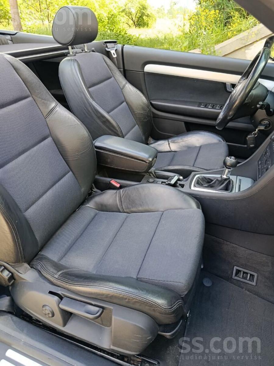 Melns Audi Cabriolet 2004 Jēkabpils, ar dzinēja tilpumu 2.50 L un nobraukumu 306 tūkst. km par 3750 €, foto 17 vietnē AUTOMOTO.COM.LV