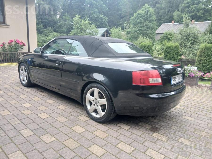 Black Audi Cabriolet 2004 in Ogre, with an engine capacity of 2.50 L and mileage of 253 thousand km for 3200 €, photo 4 on AUTOMOTO.COM.LV