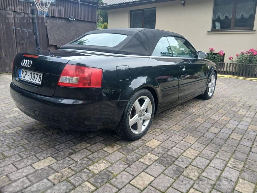 Black Audi Cabriolet 2004 in Ogre, with an engine capacity of 2.50 L and mileage of 253 thousand km for 3200 €, photo 5 on AUTOMOTO.COM.LV